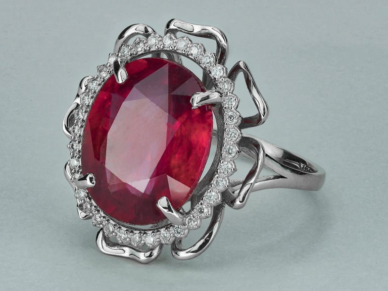 Customizable Genuine Ruby and Topazes Ring For Sale at 1stDibs