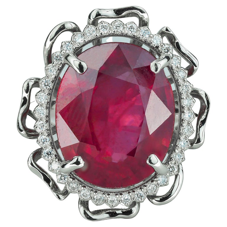 Genuine Ruby and Topazes Ring For Sale at 1stDibs