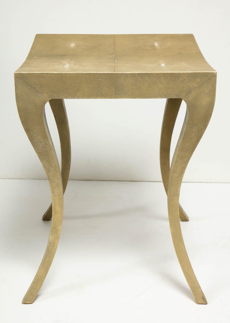 Genuine Shagreen Stool with Curved Legs For Sale at 1stDibs