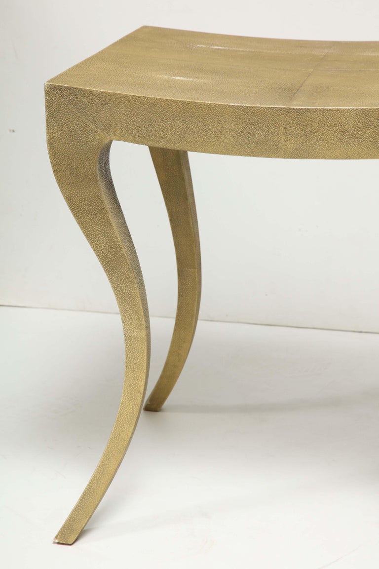 Genuine Shagreen Stool with Curved Legs For Sale at 1stDibs