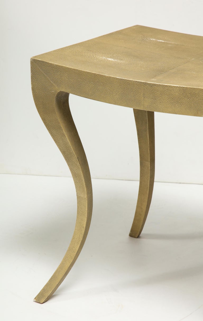 Genuine Shagreen Stool with Curved Legs For Sale at 1stDibs