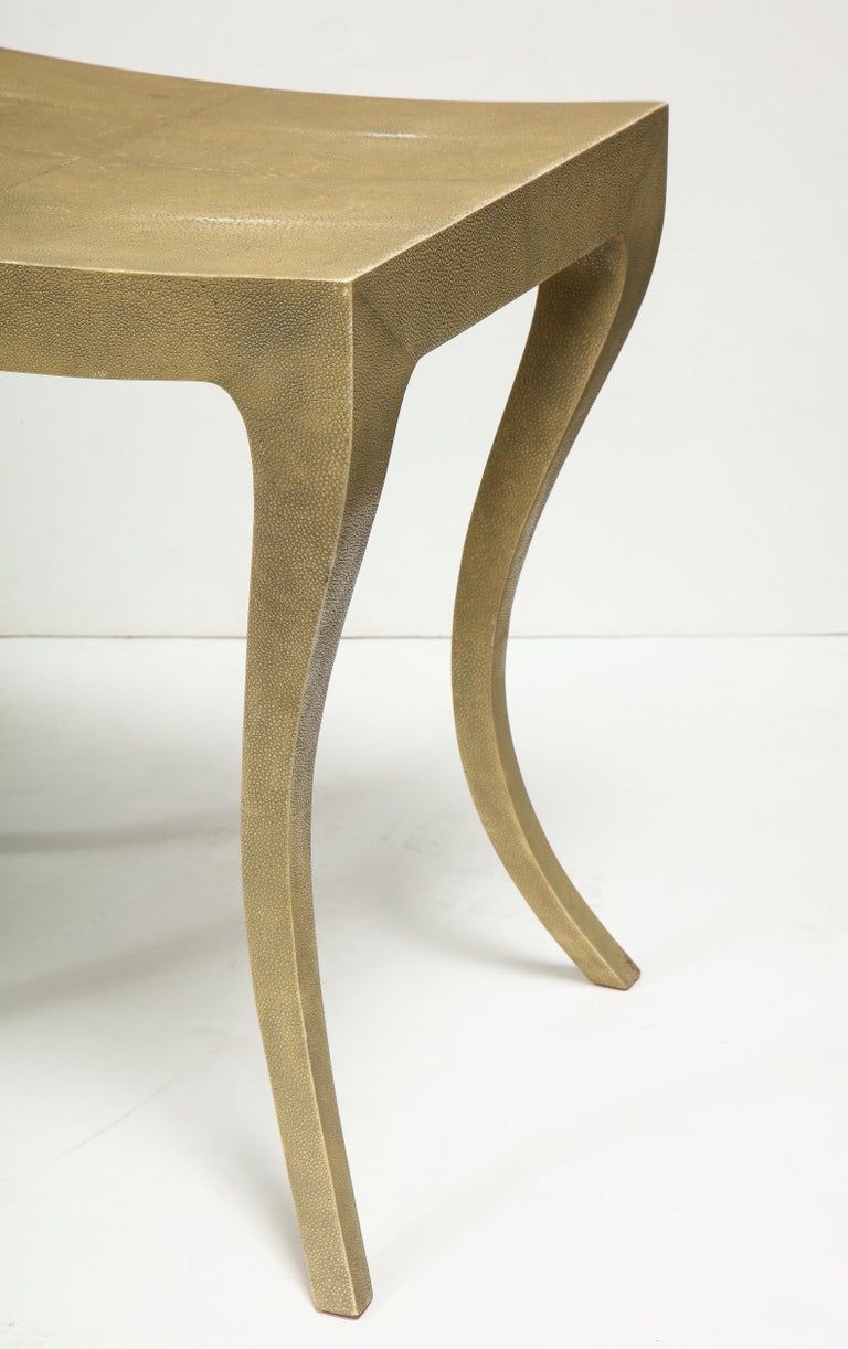 Genuine Shagreen Stool with Curved Legs For Sale at 1stDibs
