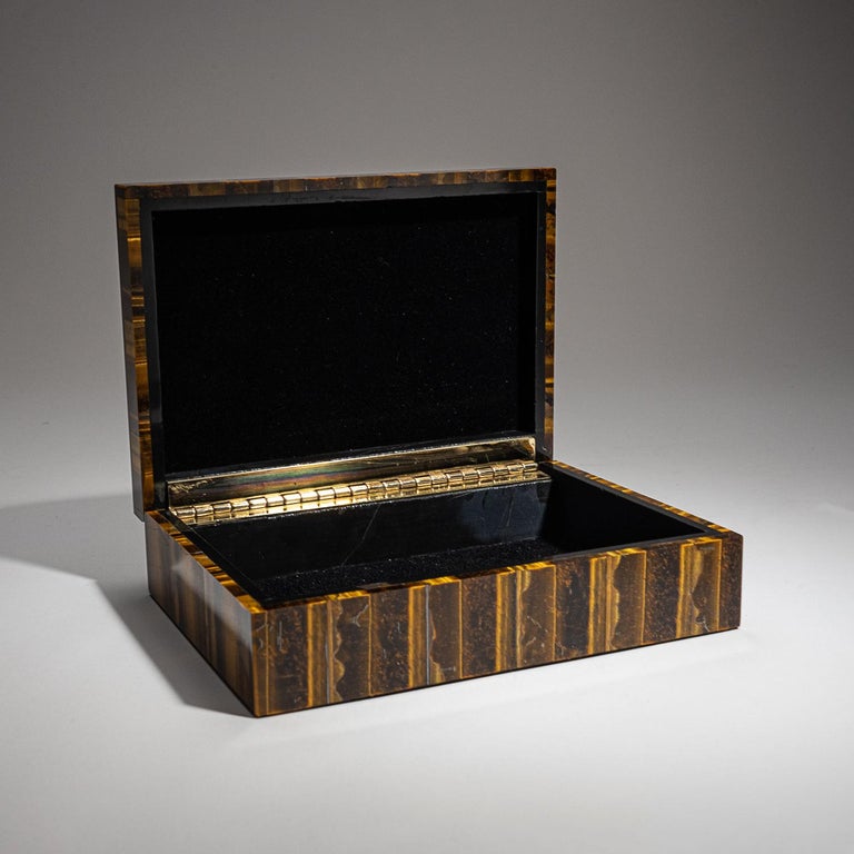 Genuine Tiger's Eye Jewelry Box from Africa (2.15 lbs) For Sale at 1stDibs