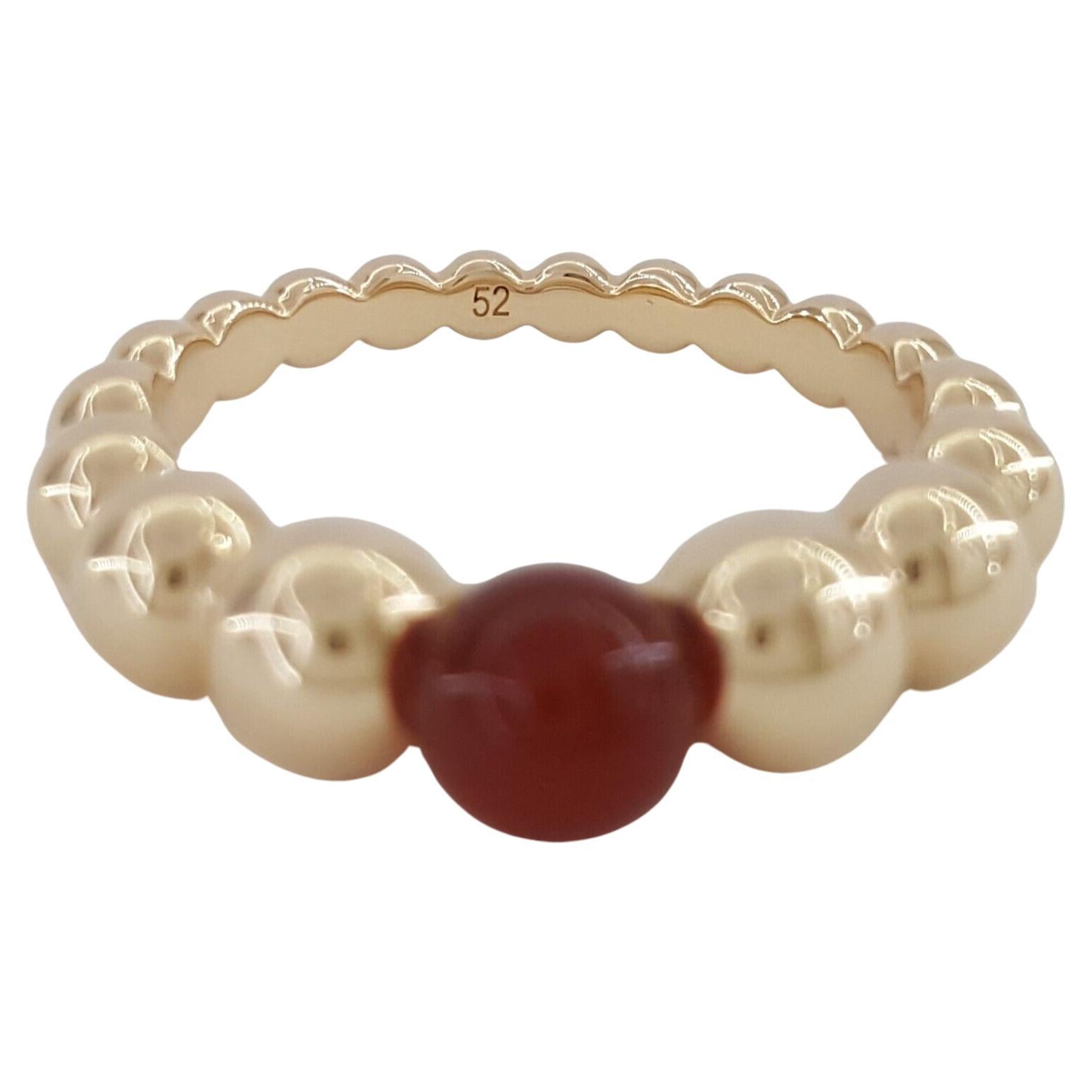 genuine Van Cleef and Arpels Perlee Couleurs Carnelian Ring crafted in ...