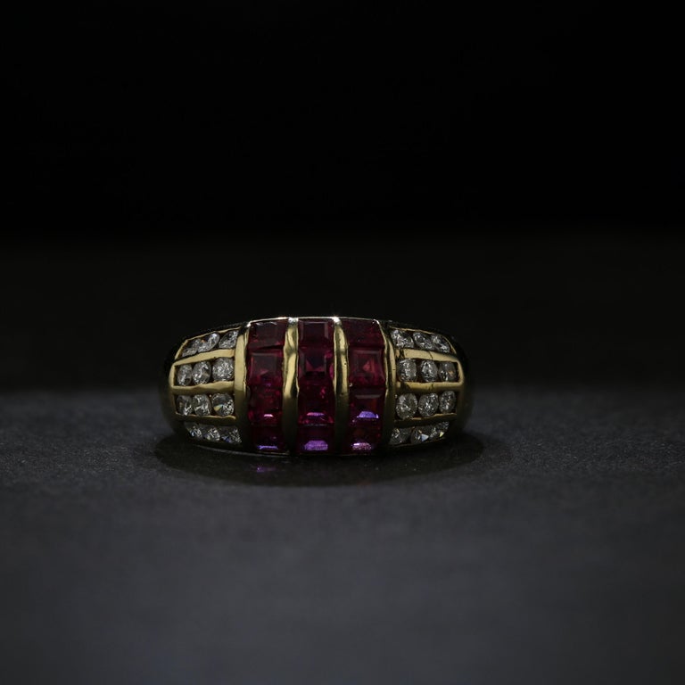 Geo Ruby and Diamond Ring For Sale (Free Shipping) at 1stDibs