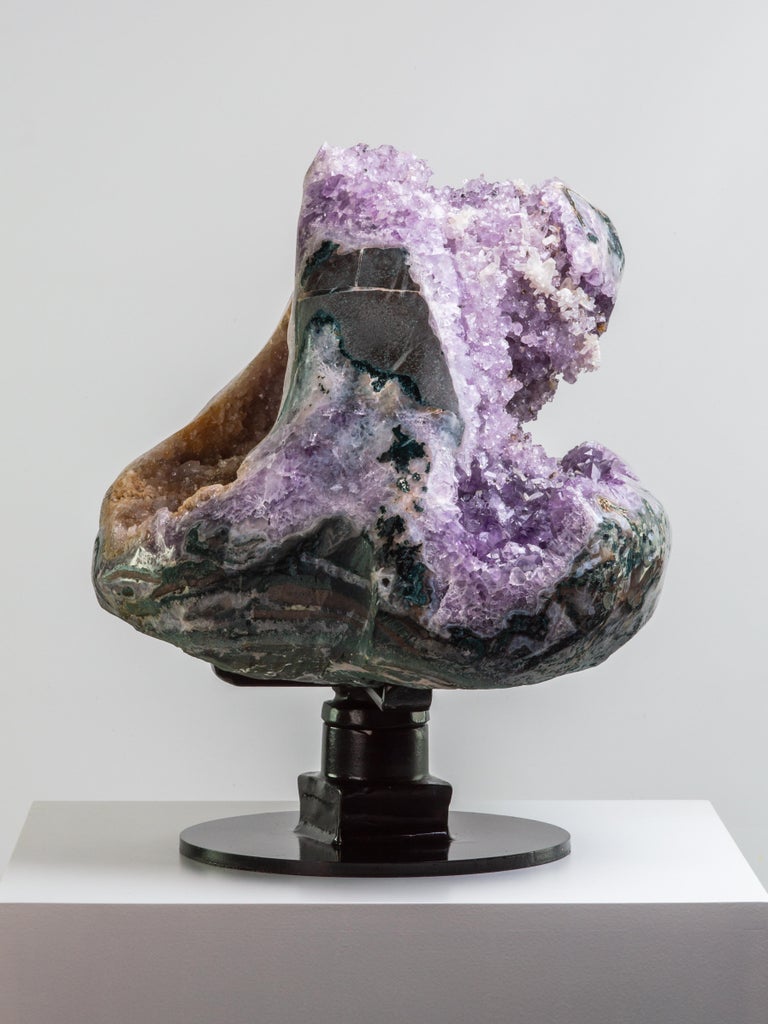 Geode Heart with Rare Formations and Double Colour Crystals Amethyst ...
