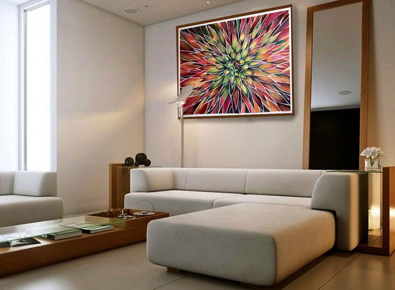 Geoff Greene - Agave Pelona, Painting, Acrylic on Watercolor Paper For ...