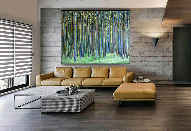 Geoff Greene - Large Peaceful Forest, Painting, Acrylic on Canvas For ...
