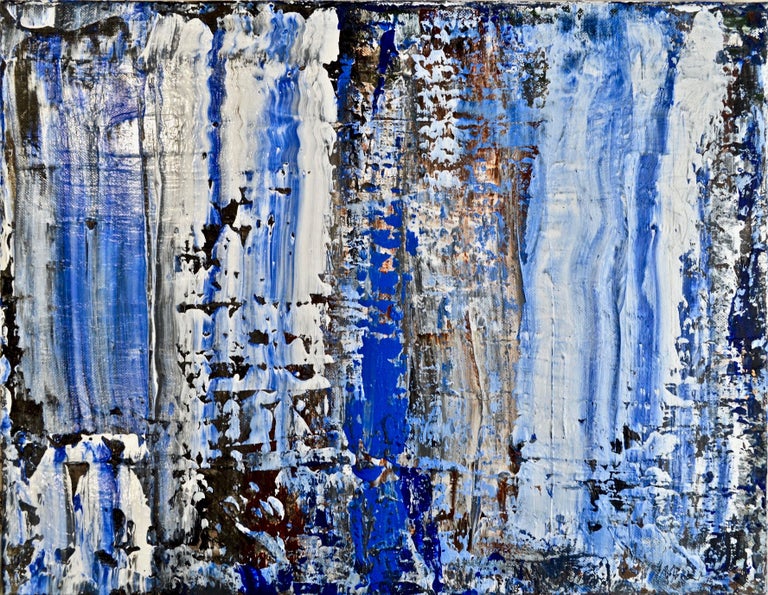 Geoff Howard - Cobalt Abstract 1, Painting, Acrylic on Canvas For Sale ...