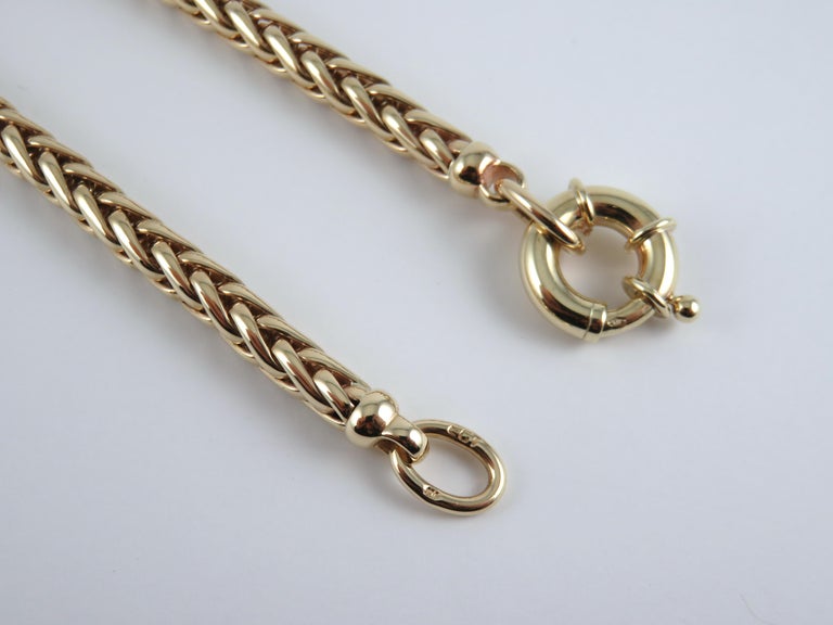 Geoff Taylor Handmade 9ct Yellow Gold Foxtail Chain Necklace For Sale ...