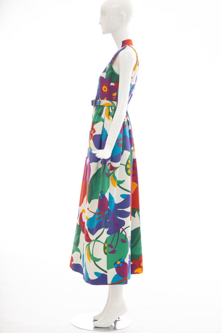 Geoffrey Beene Runway Floral Cotton Matelassé Sleeveless Dress, Spring ...