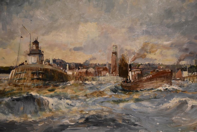 Geoffrey chatten - Oil Painting by Geoffrey Chatten R.B.A "Gorleston ...