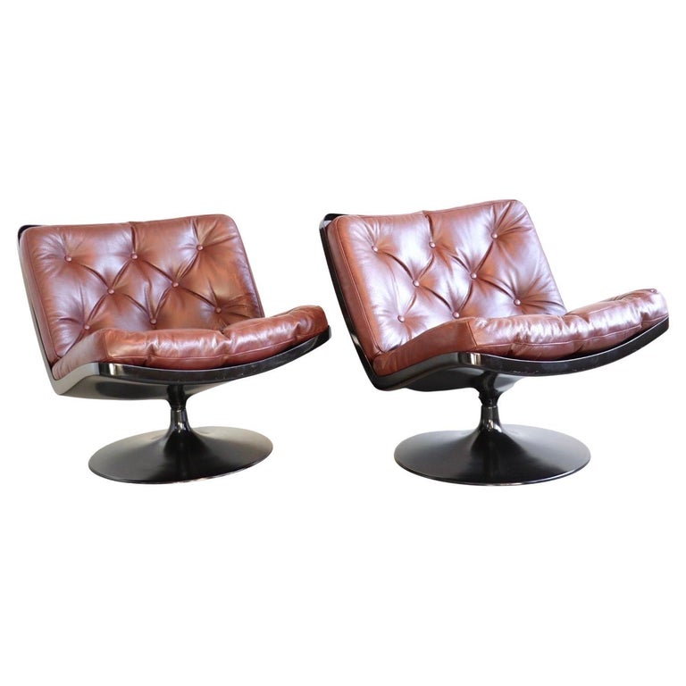 Space Age Trumpet / Tulip Base Easy or Lounge Chair. 2 Identical ...