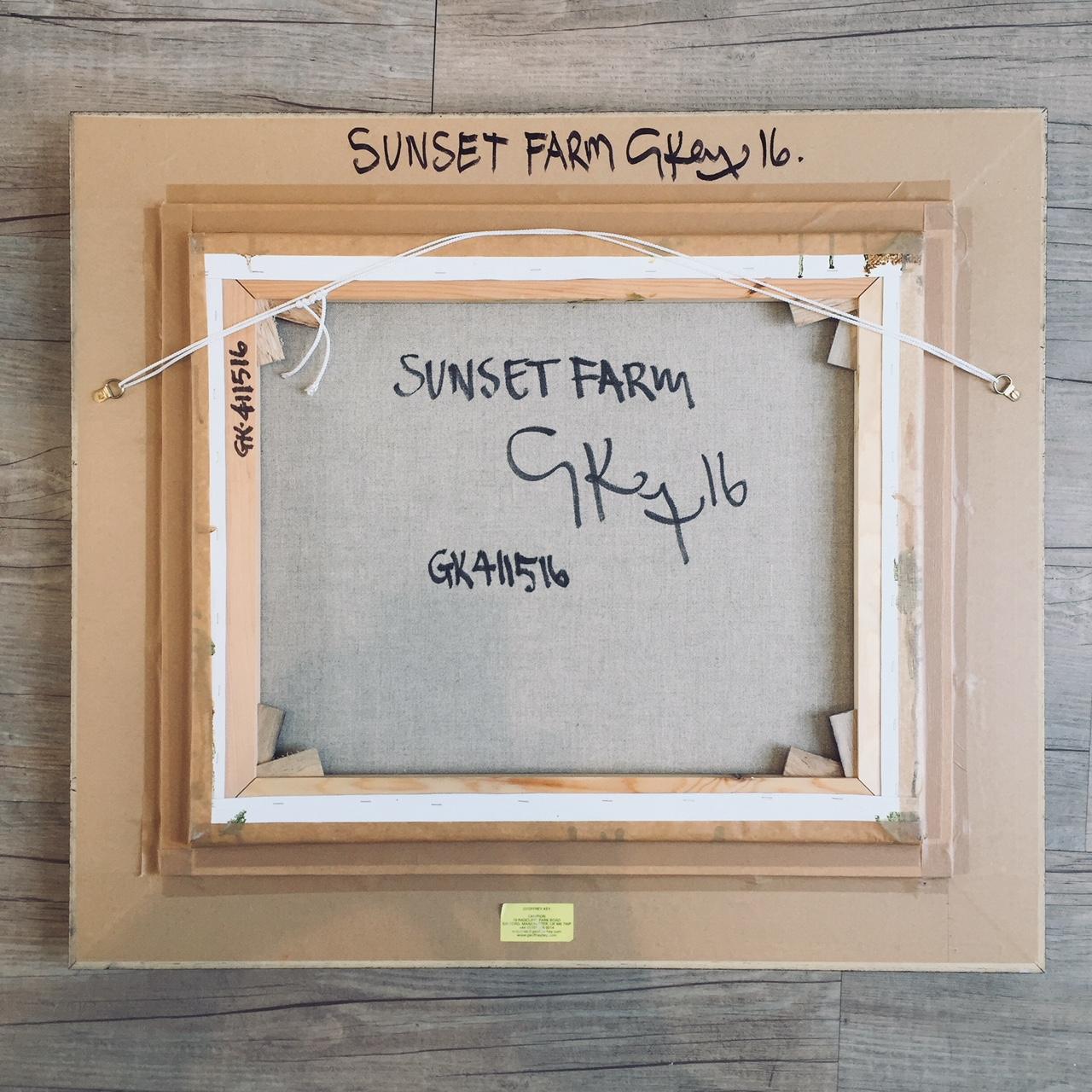 Geoffrey Key - Sunset Farm by Geoffrey Key, landscape, contemporary oil ...