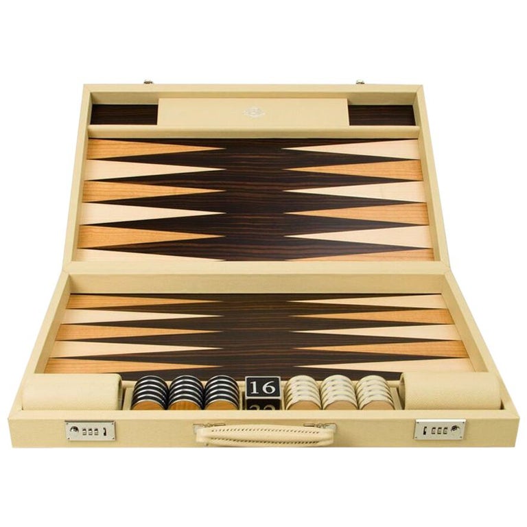 Geoffrey Parker Backgammon Ebony Black For Sale at 1stDibs