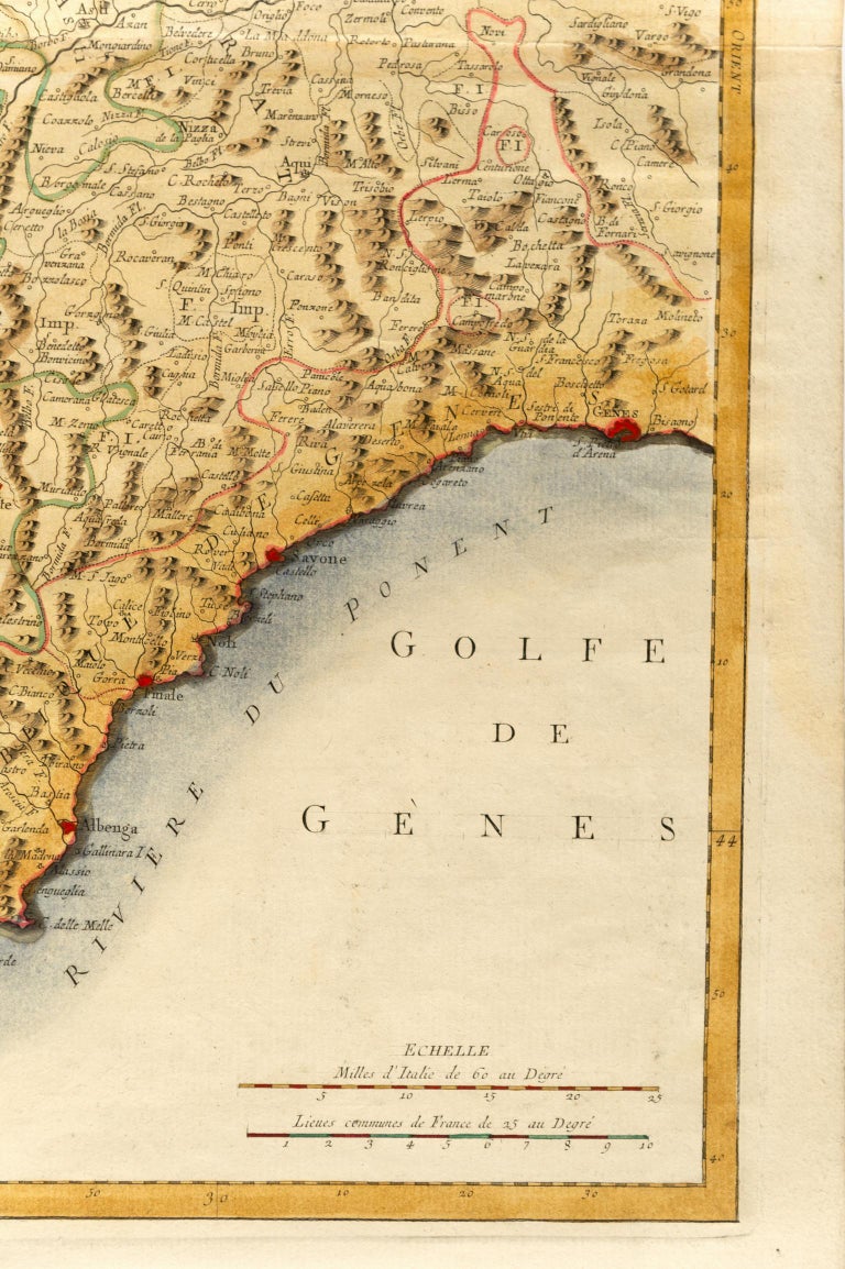 Geographical Antique Map of Principality of Monaco For Sale at 1stDibs