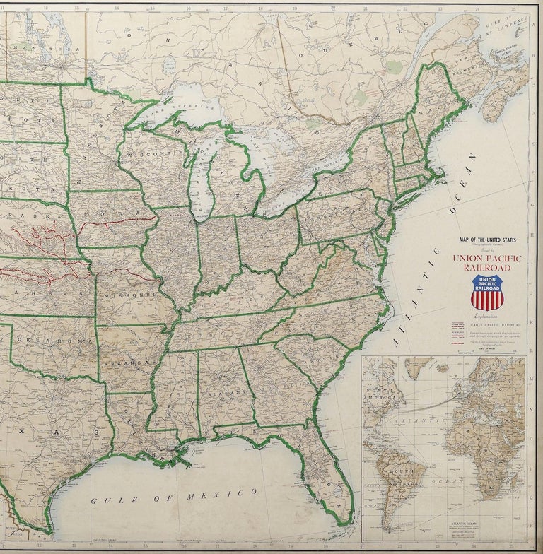 "Geographically Correct Map of the United States" Vintage Map, circa ...