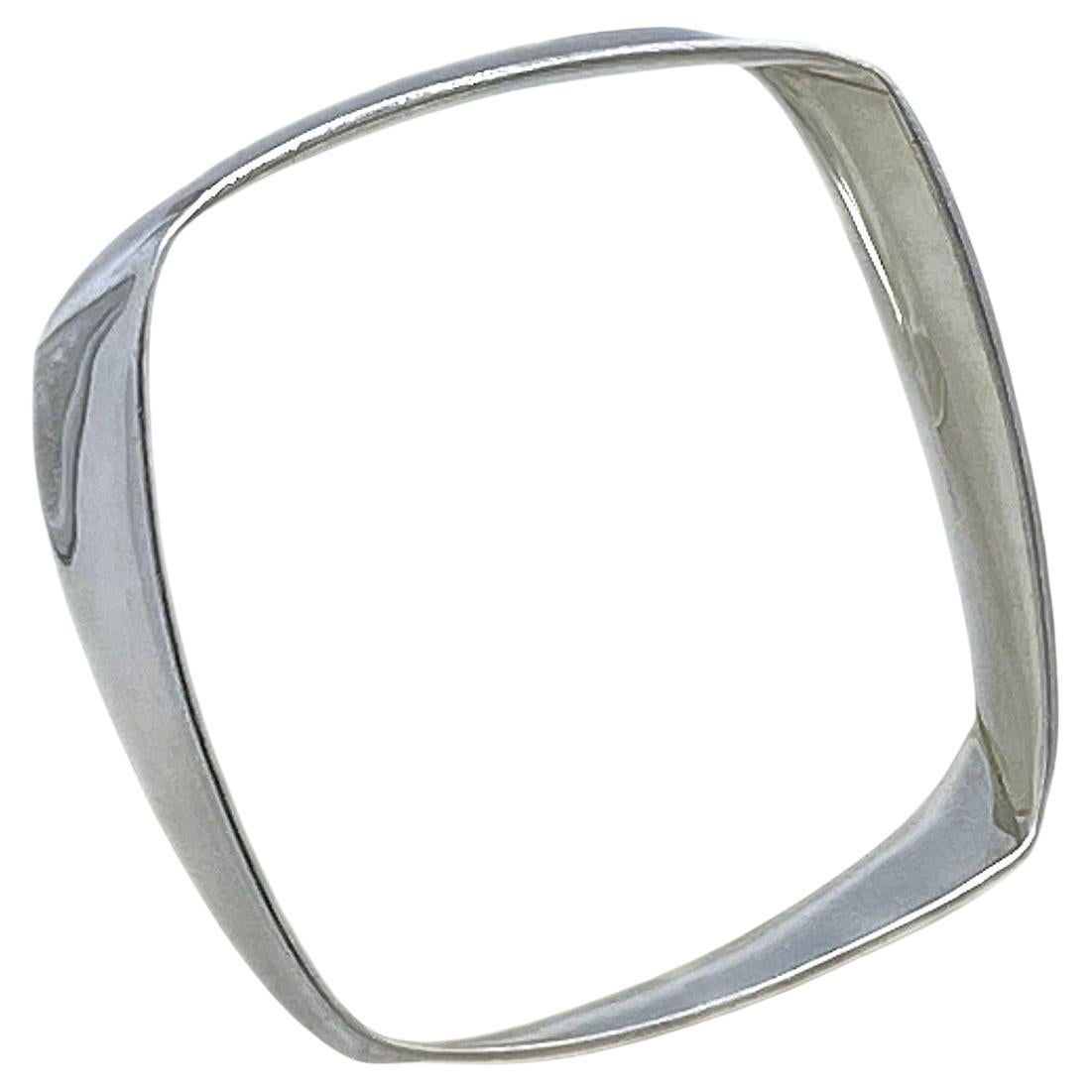 Geometric 50 Grams Sterling Silver Bangle-3 For Sale at 1stDibs