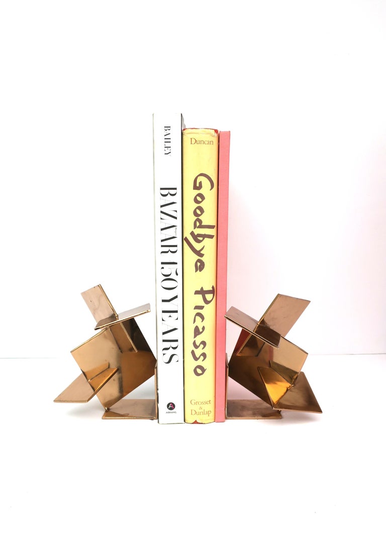 Geometric Abstract Bookends, Pair For Sale at 1stDibs