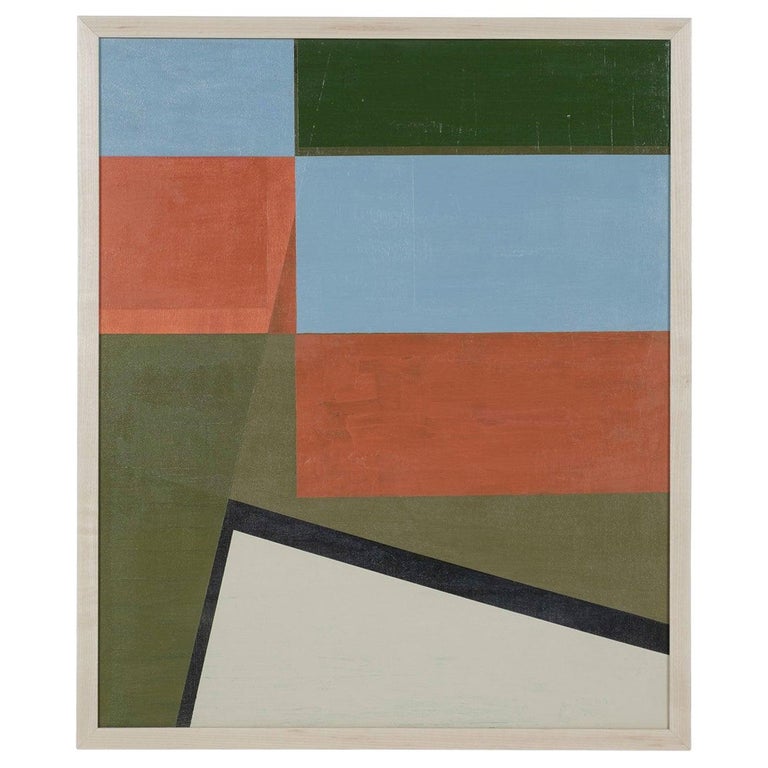 Geometric Abstract Expressionist Mixed Medium Painting For Sale at 1stDibs