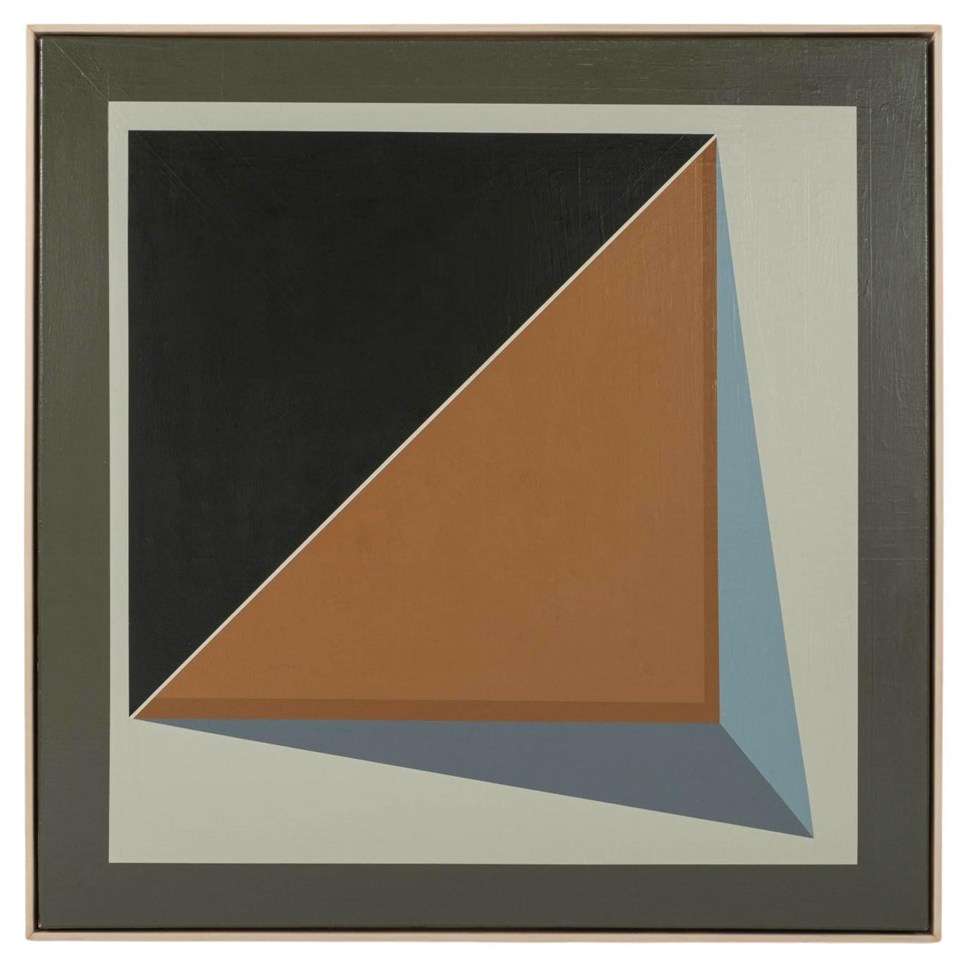 Geometric Abstract Expressionist Mixed Medium Painting For Sale at 1stDibs