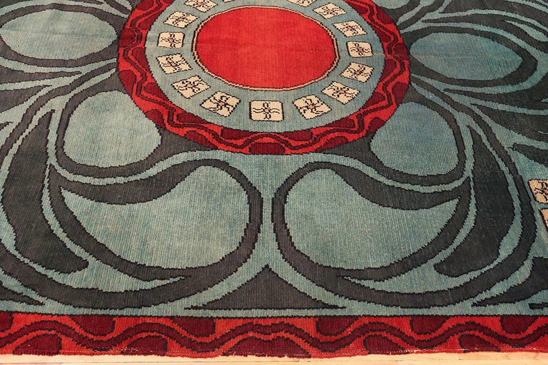 Geometric Antique French Art Deco Rug. 8 ft x 9 ft 10 in For Sale at ...