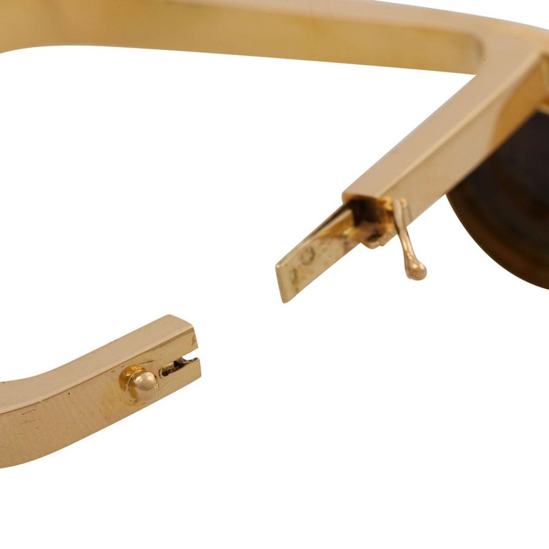 Geometric bangle with hawk eye For Sale at 1stDibs