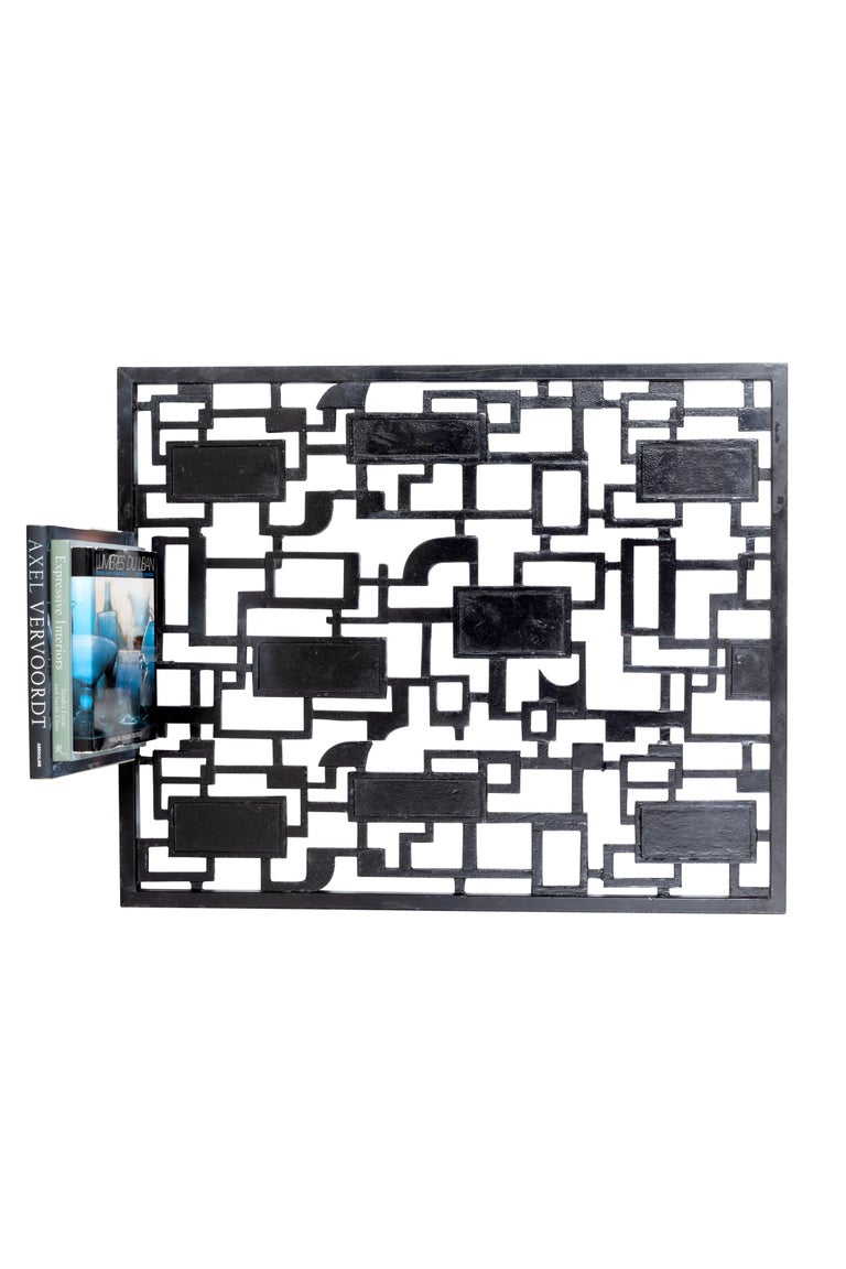 Geometric Black Iron Gate Wall Art For Sale at 1stDibs