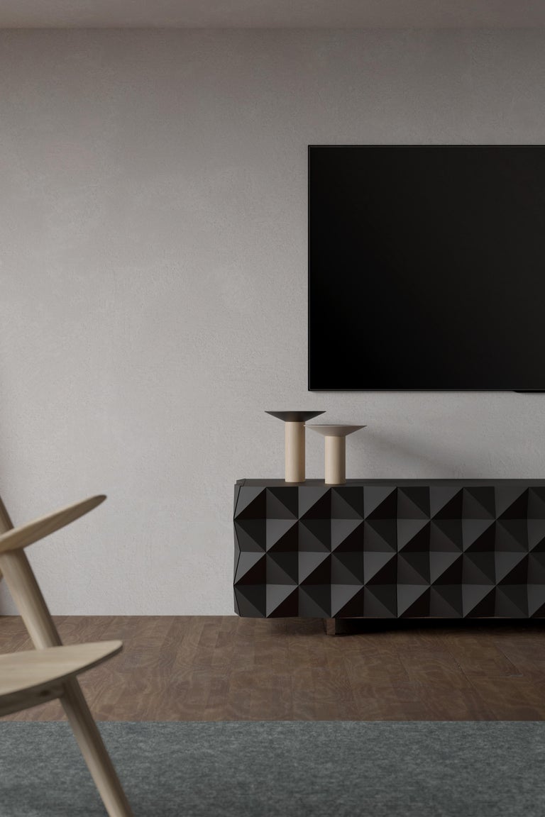 Rocky Tv Stand, Entertainment Center, Low Console in Black by Joel ...