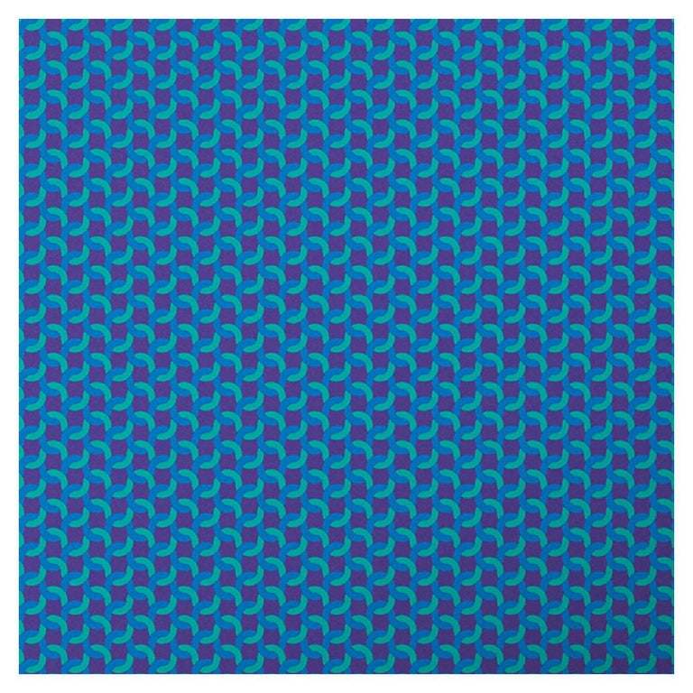 Geometric Blue Panel For Sale at 1stDibs