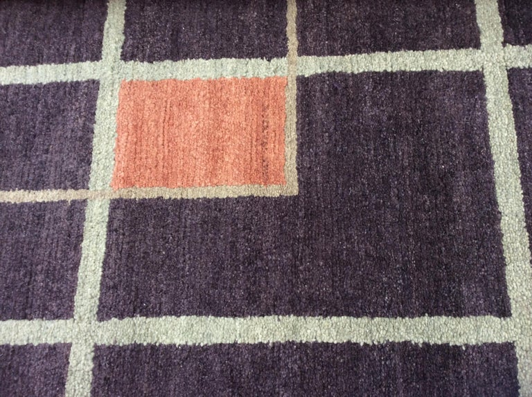 Geometric Box Pattern Rug at 1stDibs