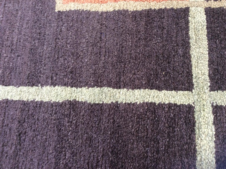 Geometric Box Pattern Rug at 1stDibs