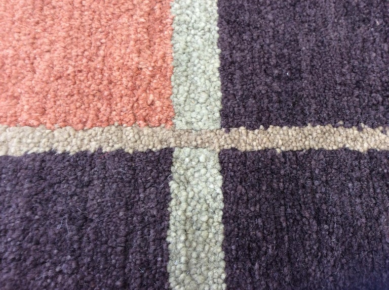 Geometric Box Pattern Rug at 1stDibs