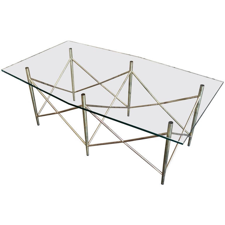 Geometric Brass Coffee Table at 1stDibs