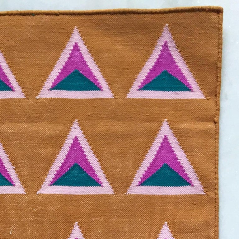 Geometric Maya Ice Cream Hand Woven Modern Cotton Rug, Carpet and ...