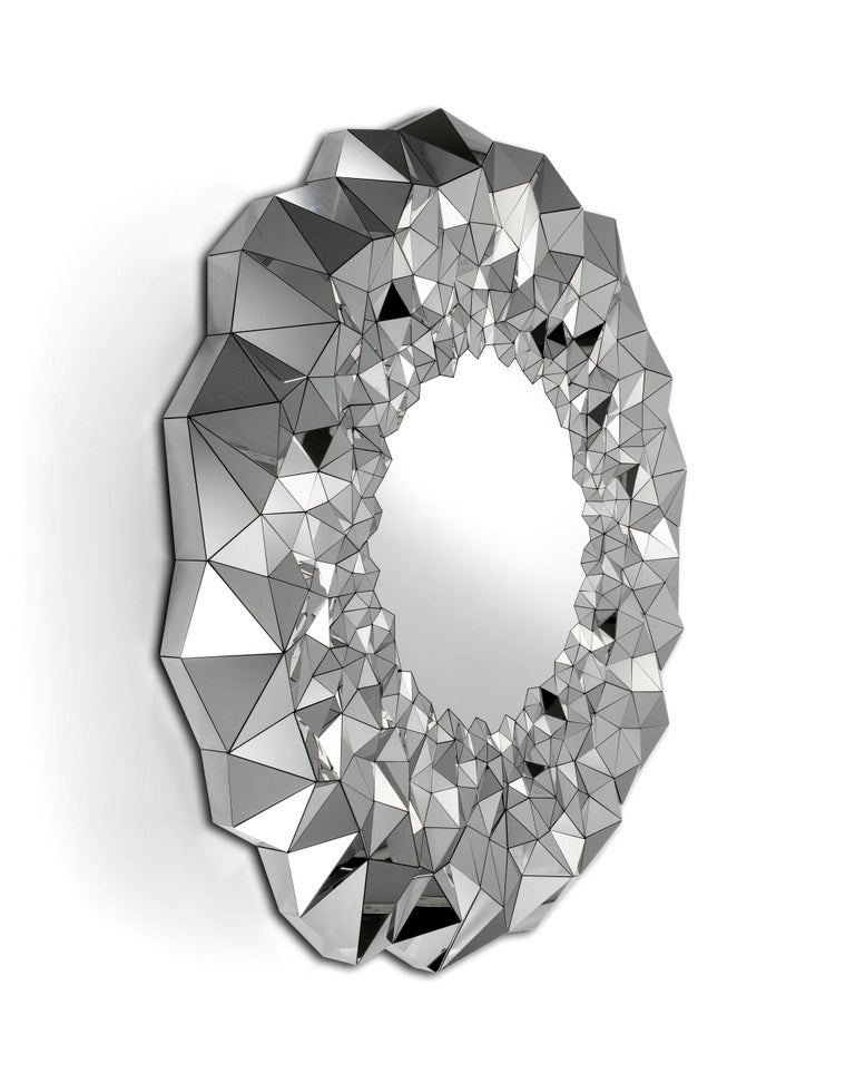 Geometric Mirror in Polished Stainless Steel by Jake Phipps For Sale at ...