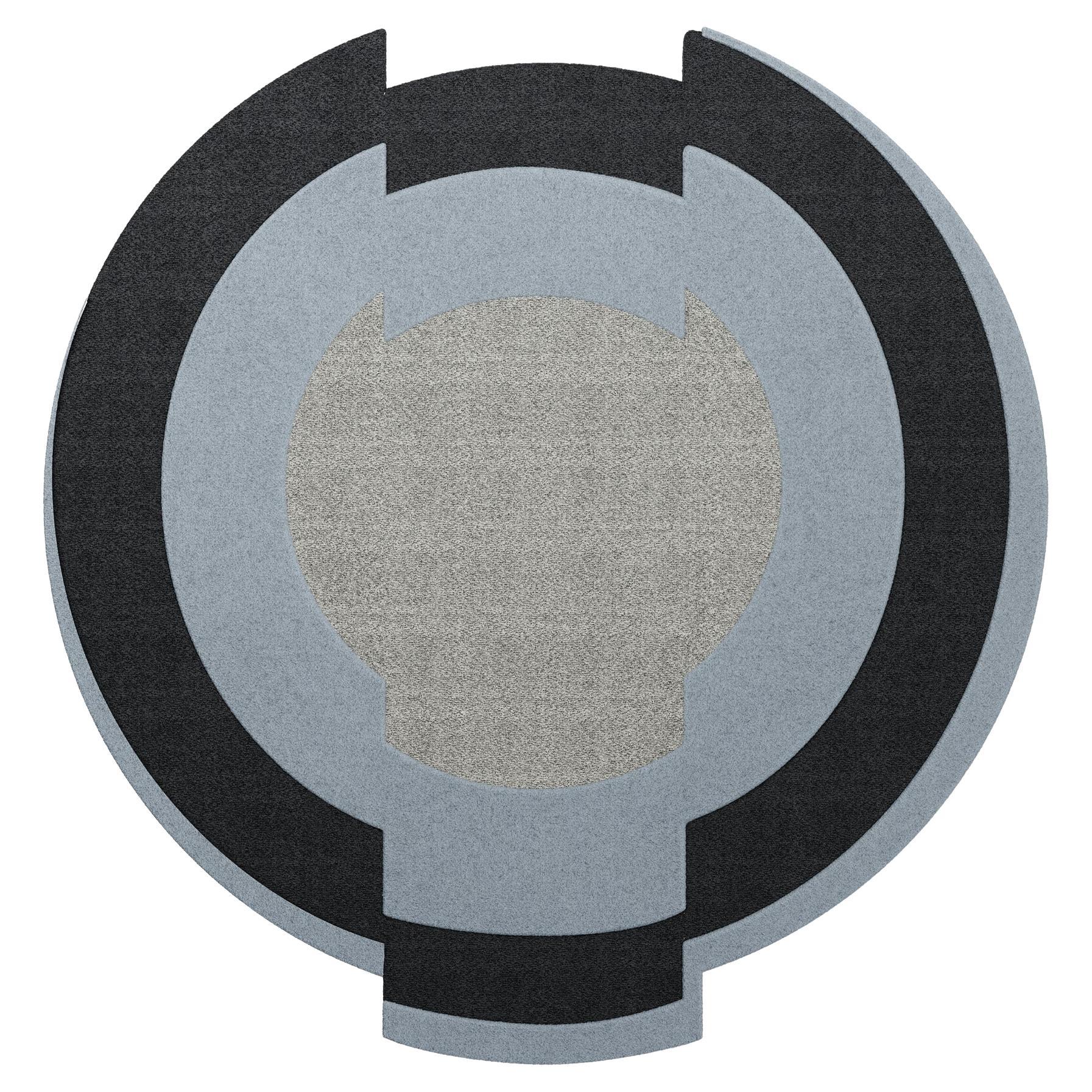 Cassina Sahara Grid Deep Pile Carpet Rug in Light Grey White, Italy ...