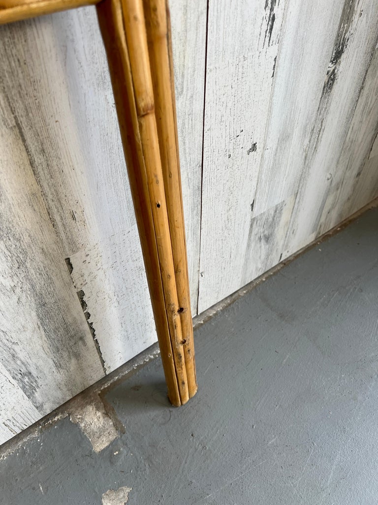 Geometric pattern Split Reed Queen size Headboard For Sale at 1stDibs