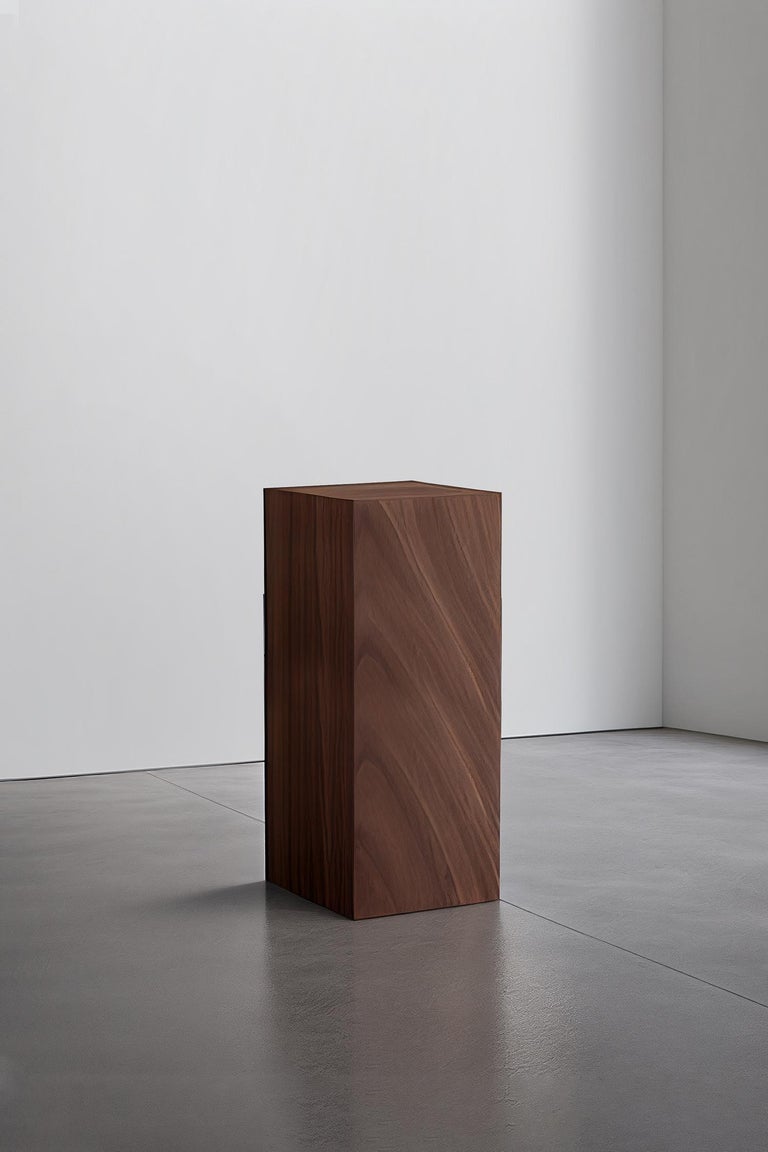 Geometric Plinth, Wood Veneer Pedestal, Basa A by NONO For Sale at 1stDibs