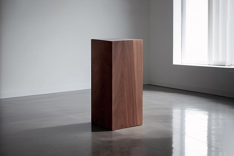 Geometric Plinth, Wood Veneer Pedestal, Basa A by NONO For Sale at 1stDibs