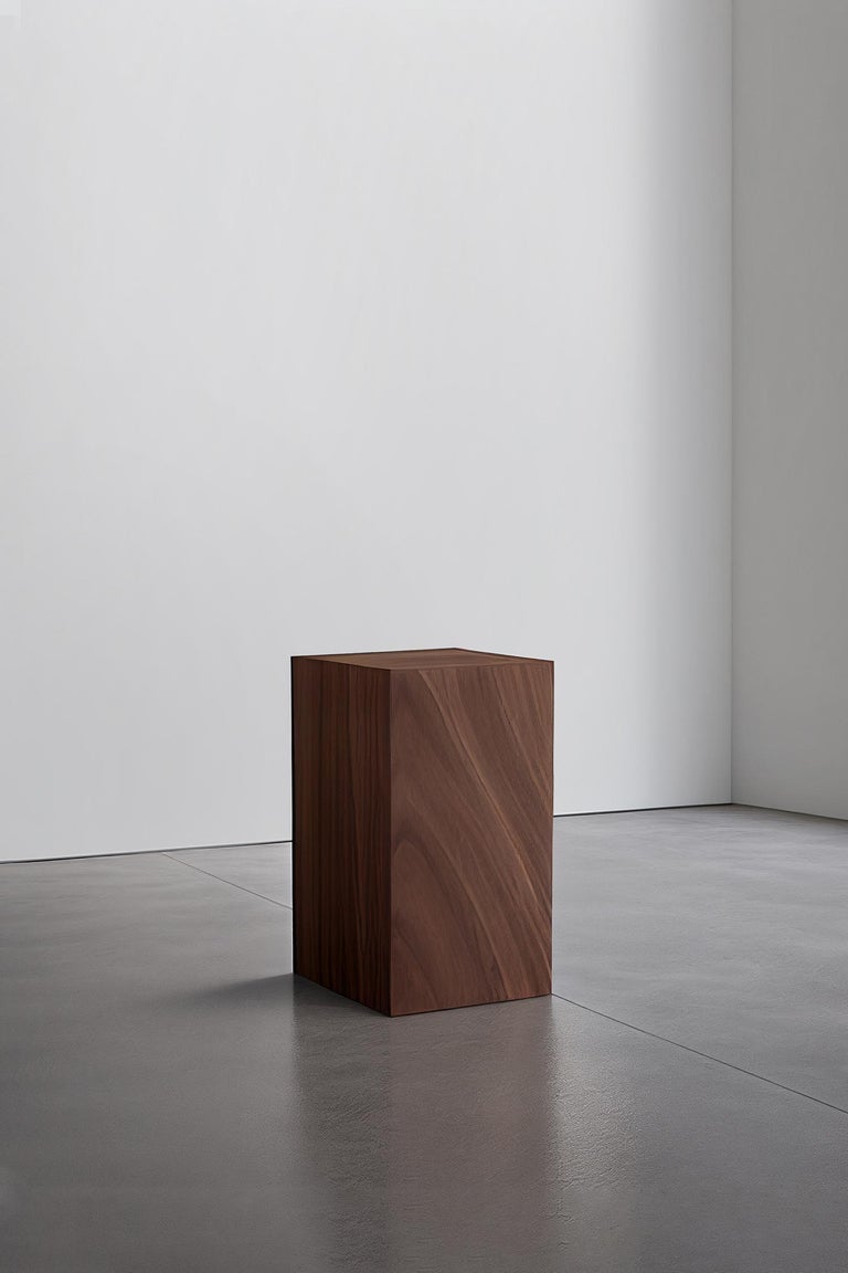 Geometric Plinth, Wood Veneer Pedestal, Basa B by Nono For Sale at 1stDibs