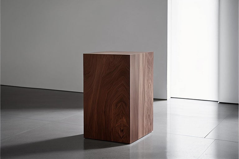 Geometric Plinth, Wood Veneer Pedestal, Basa B by Nono For Sale at 1stDibs