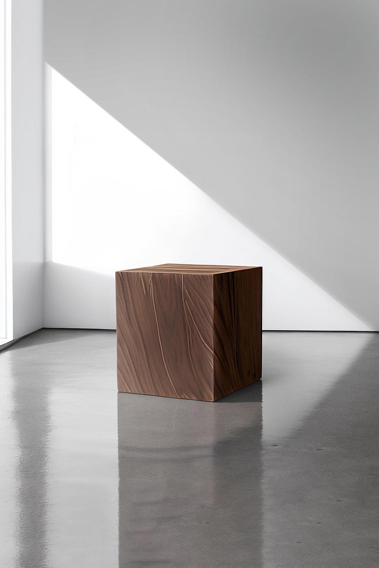 Geometric Plinth, Wood Veneer Pedestal, Basa C by NONO For Sale at 1stDibs