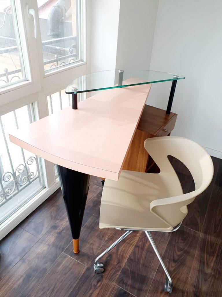 Geometric Shape Memphis Style Italian Office or Reception Desk For Sale ...