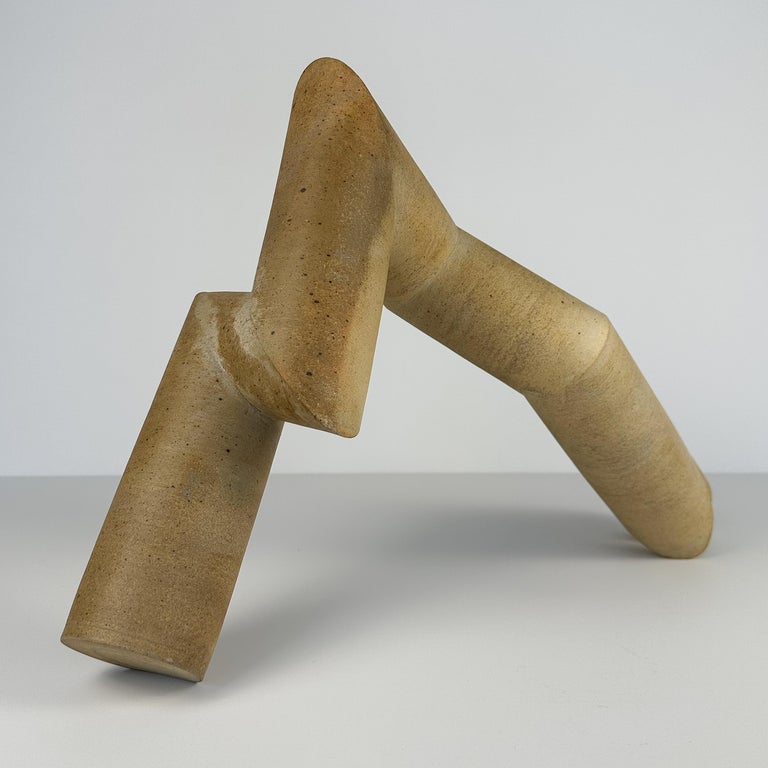 Geometric Stoneware Pottery Sculpture by Gordon Orear For Sale at 1stDibs