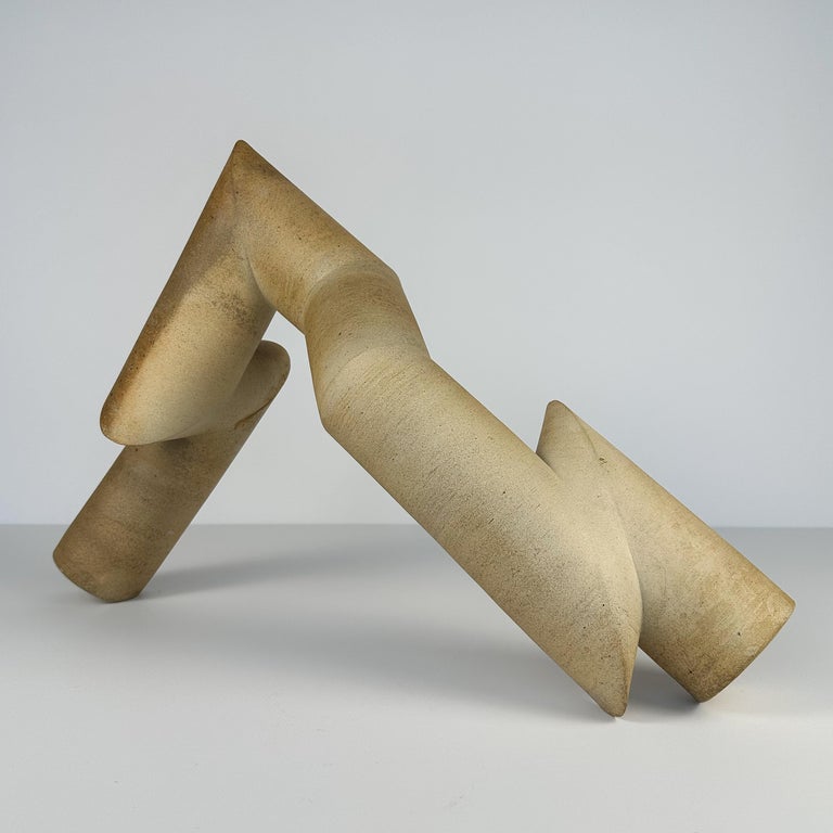 Geometric Stoneware Pottery Sculpture by Gordon Orear For Sale at 1stDibs