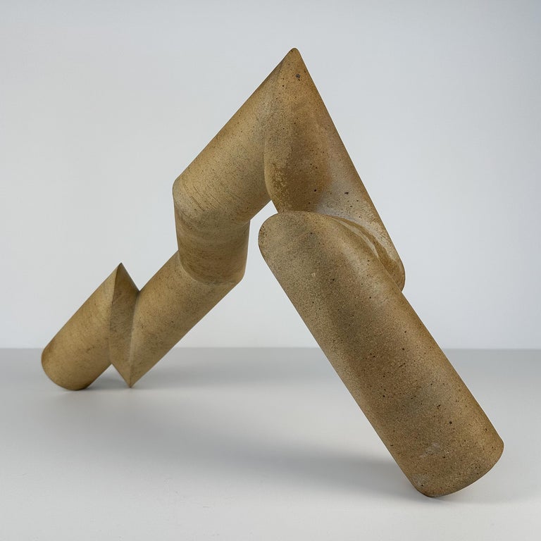 Geometric Stoneware Pottery Sculpture by Gordon Orear For Sale at 1stDibs