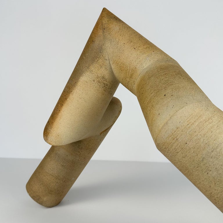 Geometric Stoneware Pottery Sculpture by Gordon Orear For Sale at 1stDibs