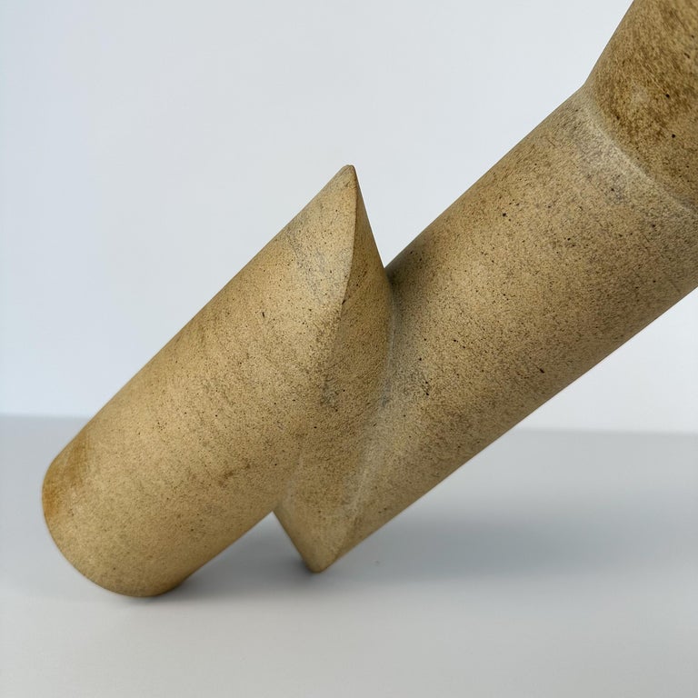 Geometric Stoneware Pottery Sculpture by Gordon Orear For Sale at 1stDibs