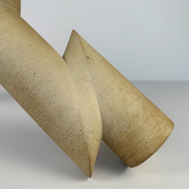 Geometric Stoneware Pottery Sculpture by Gordon Orear For Sale at 1stDibs